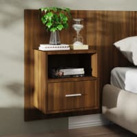 Mesita de noche de madera de color marrón Marine | Maisons du Monde