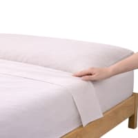 Sábana encimera beige cama 90cm - 100% Algodón Basic cotton | Maisons ...