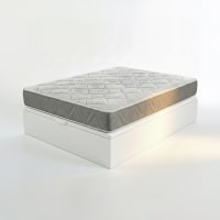 Colchón y Canapé, Muelles ensacados y Visco, Blanco, 135x190 Ceramic ...