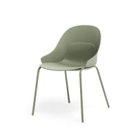 Chaise en polypropylène blanc avec accoudoirs Layla | Maisons du Monde