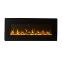 Chimenea eléctrica de metal y vidrio 101,6x20,1x43,9 cm | Maisons du Monde