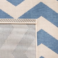 Tappeto Blu Scuro/Beige 160 X 160 cm Courtyard | Maisons du Monde