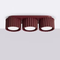 Plafonniers aluminium bordeaux H 8.2 cm Modo | Maisons du Monde