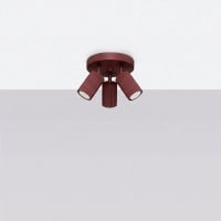 Plafonniers aluminium bordeaux H 8.2 cm Modo | Maisons du Monde