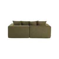 Sofá modular de tela chenilla, 3 plazas, terracota Movi | Maisons du Monde