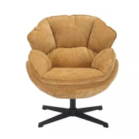 Weicher Sessel aus beigem Stoff, um 360° drehbar Tofon | Maisons du Monde
