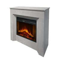 Chimenea eléctrica divina fire efecto mármol blanco l121xp38xh108 cm ...