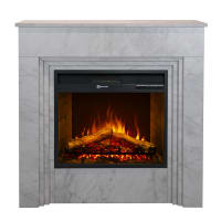 Chimenea eléctrica de suelo parigi en madera blanca l123xp39xh100 ...