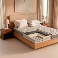 Colchón espuma con visco 160x200 20cm Ceramic | Maisons du Monde