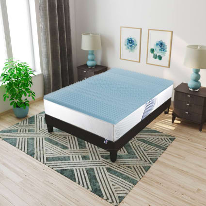 Surmatelas en gel de 6 cm mousse bleu 160x200 cm Gel refresh | Maisons ...