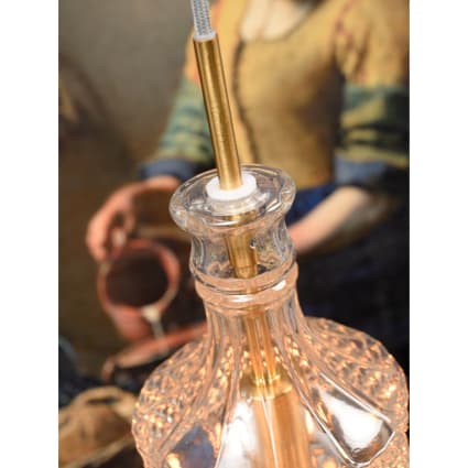 Lámpara de techo en cristal dorado transparente diám:13cm BRUSSELS ...