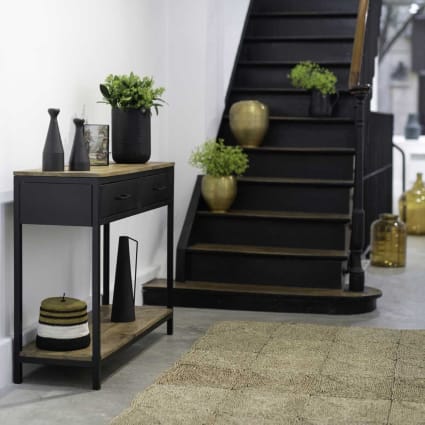 Konsole aus Metall mit 2 Schubladen, schwarz Brooke | Maisons du Monde