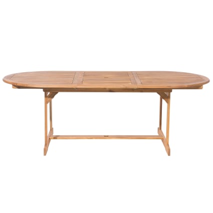 Conjunto de comedor 8 personas de madera de acacia marrón Maui ...