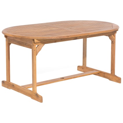 Conjunto de comedor 8 personas de madera de acacia marrón Maui ...