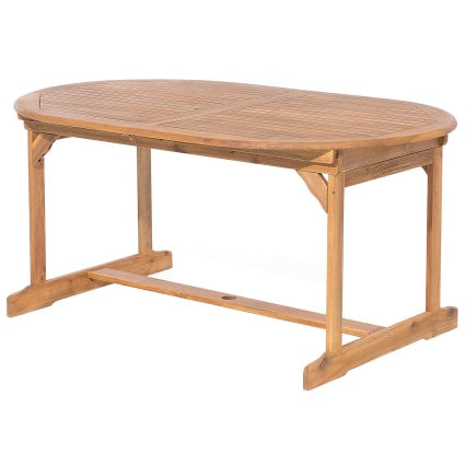Conjunto de comedor 8 personas de madera de acacia marrón Maui ...