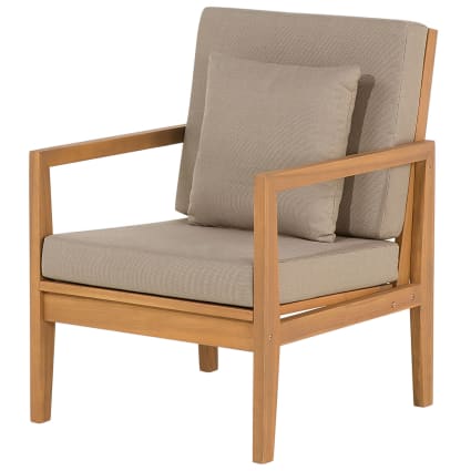 Conjunto de jardín de madera marrón 7 personas Pataja | Maisons du Monde