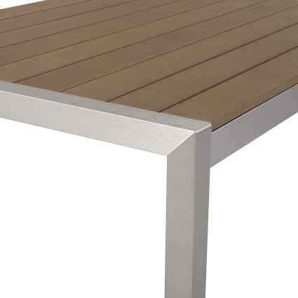 Conjunto de comedor 6 personas de madera plástica marrón Vernio ...