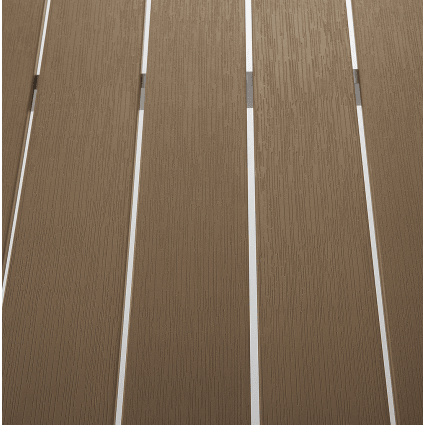 Conjunto de comedor 6 personas de madera plástica marrón Vernio ...