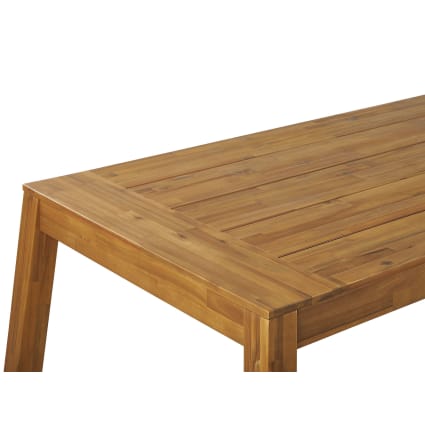 Mesa de jardín 8 personas de madera de acacia marrón Livorno | Maisons ...