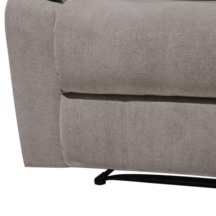 Sillón reclinable Con reposapiés Tela Gris pardo Bergen | Maisons du Monde