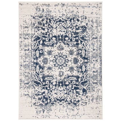 Teppich Creme und Marineblau 201 X 279 cm Madison | Maisons du Monde
