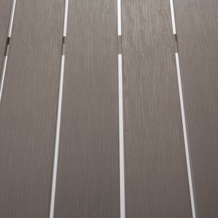 Mesa de jardín 6 personas de madera plástica gris Vernio | Maisons du Monde