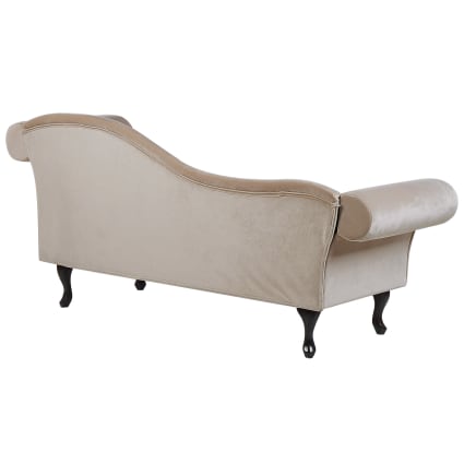 Chaiselongue aus Samtstoff, beige Lattes | Maisons du Monde