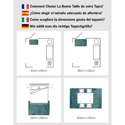 Tappeto Blu/Beige 69 X 244 cm Courtyard | Maisons du Monde