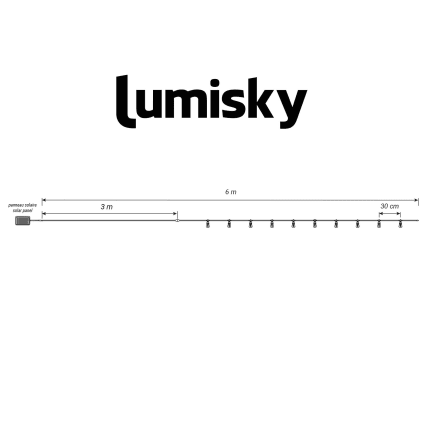 Solar-Lichterkette Transparent 5.7M Party clear solar | Maisons du Monde