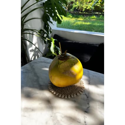 Sottobicchiere in erba marina naturale 23x23 cm Seagrass | Maisons du Monde