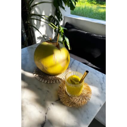 Sottobicchiere in erba marina naturale 23x23 cm Seagrass | Maisons du Monde