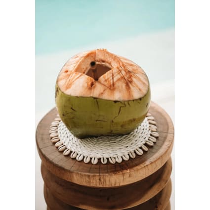 Sottobicchiere in erba marina bianco 23x23 cm Seagrass | Maisons du Monde