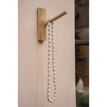 Patère en bois de teck naturel 6x3x20 cm Hook | Maisons du Monde