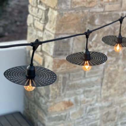 Metallscheiben-Lichterkette E27 Schwarz 6M Planet | Maisons du Monde