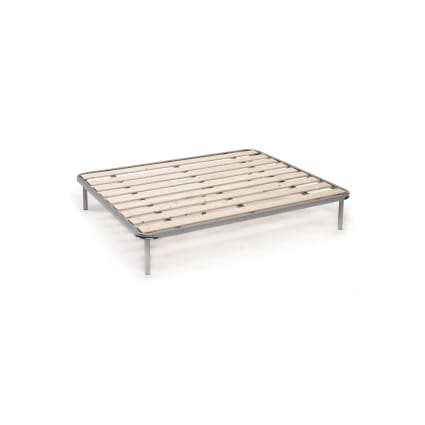 Rete letto matrimoniale in legno grigio 190x190h32 cm Marialaura ...