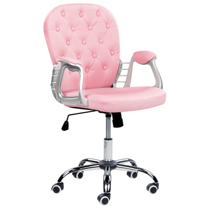Schreibtischstuhl aus Kunstleder 93-103 cm, rosa Princess | Maisons du ...