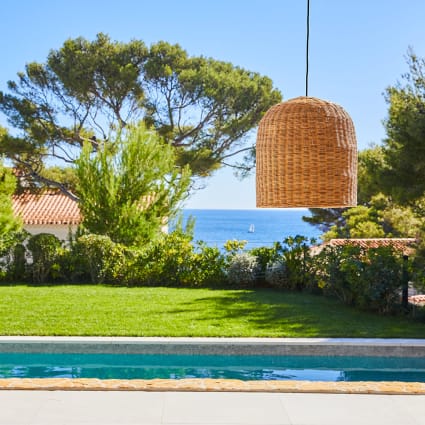 Lámpara colgante exterior con cable Beige H45CM Giacomo | Maisons du Monde