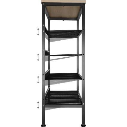 Scarpiera stile industriale 75,5 x 30,5 x 85,5 legno chiaro | Maisons ...