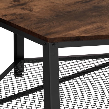 Mesa de centro hexagonal, 86,5 x 75 x 46,5 cm, madera oscura | Maisons du Monde