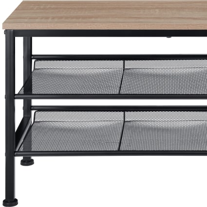 Scarpiera stile industriale 75,5 x 30,5 x 45,5 legno chiaro | Maisons ...