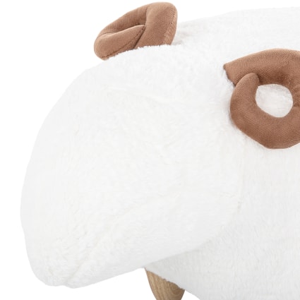Pouf animaletto Tessuto Bianco Agnello Lamb | Maisons du Monde
