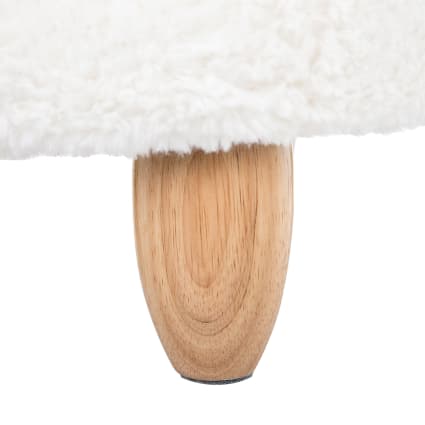 Pouf animaletto Tessuto Bianco Agnello Lamb | Maisons du Monde
