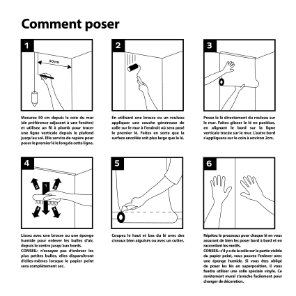 Papel pintado liso de color verde 1005x52cm Zen | Maisons du Monde