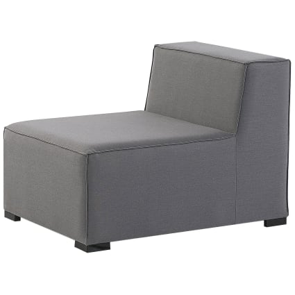 Conjunto de jardín 7 personas de tela gris Arezzo | Maisons du Monde