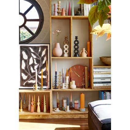 Lotto di 2 Candela marrone chiaro alt.15 TWIST | Maisons du Monde