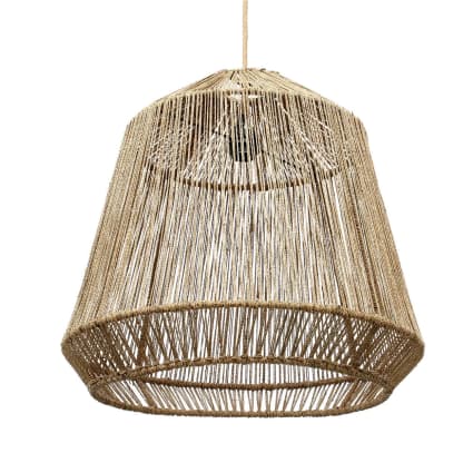 Lampada a sospensione in erba di mare naturale 50x50x50 cm Conic ...
