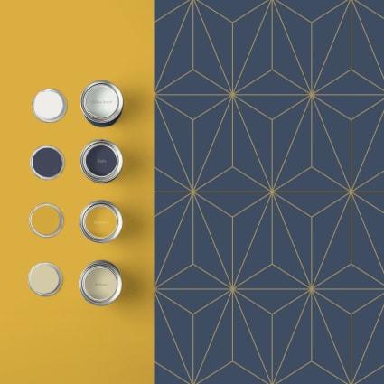 Papel pintado prisma azul 1005x52cm Graphique | Maisons du Monde