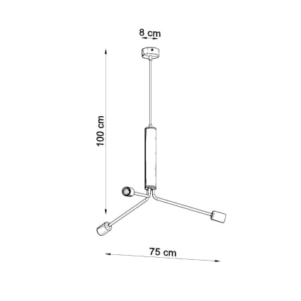 Lampadario nero acciaio Duomo | Maisons du Monde