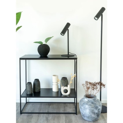 Lampe de table 20x20x47 cm en acier noir - ALIK Alik | Maisons du Monde