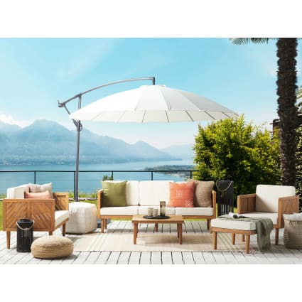 Conjunto de jardín de madera marrón 6 personas Baratti | Maisons du Monde